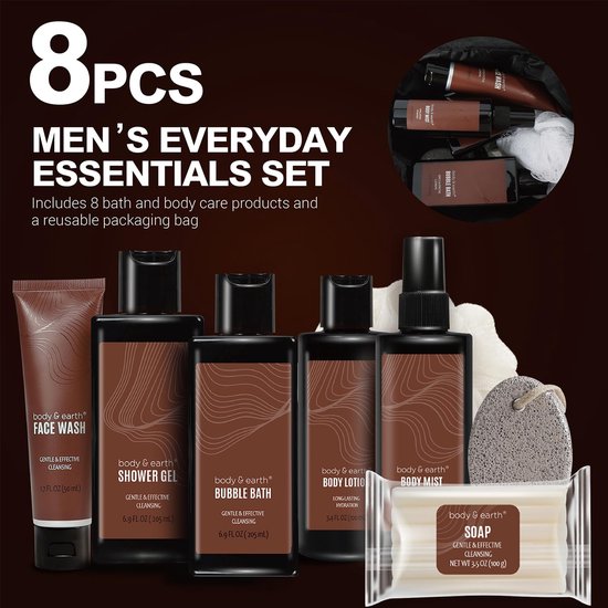 Body & Earth - Gentlemen Pack Sandalwood - Cadeauset in Toilettas ...