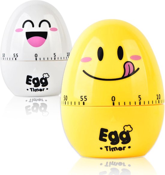 2-Pack Mechanische Keukenwekker - Grappige Eierwekker Kooktimer voor ...