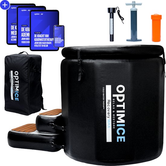 OPTIMICE IJsbad Barrel PRO- Inclusief Thermometer & Draagtas, E-Books ...