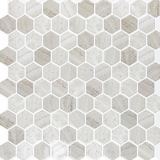 Wandtegels zelfklevend - 10 stuks afpellen en plakken - zeshoekig - 3D ...