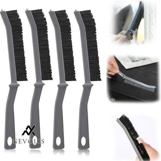 Nevolis Splitter Cleaning Brushes Rigid Angled Kitchen Bathroom Corners ...