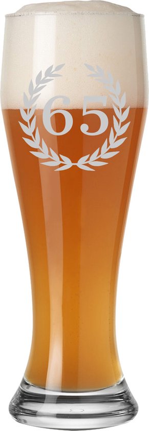 Weizenbierglas mit Gravur 65. Jubiläum 0,5 l | bol