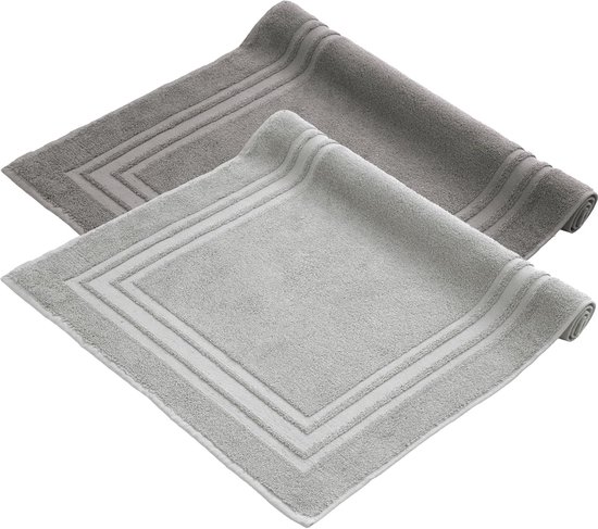 Set van 2 Luxe Badmatten, Absorberend en Sneldrogend, 100% Katoen, 50 x ...