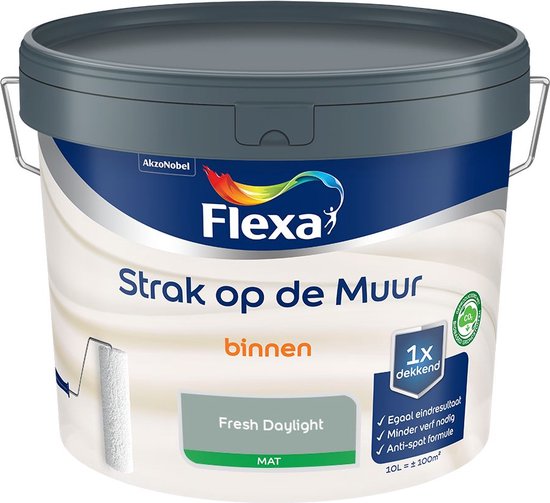 Flexa - Strak op de Muur Binnen Muurverf Mat - Fresh Daylight ...