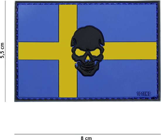 101 Inc Embleem 3D Pvc Vlag Zweden Skull 17015 | bol