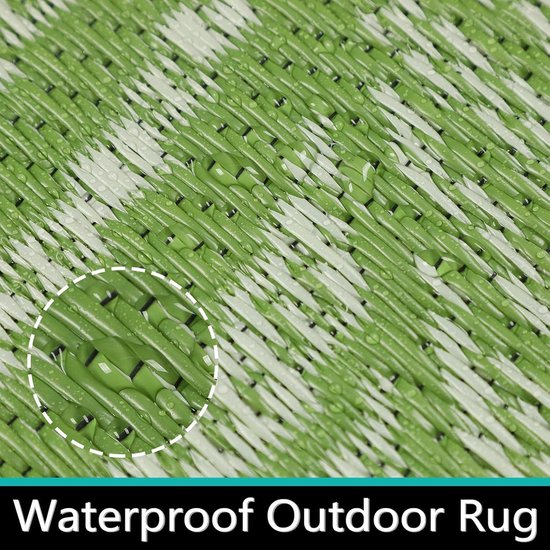 Waterdicht en omkeerbaar plastic stro tapijt voor buiten - Camping mat ...