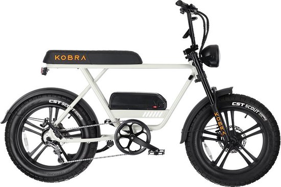 KOBRA V1.2 – Fatbike – Wit – E-Bike – Elektrisch – Max 25 km/u – 250W ...