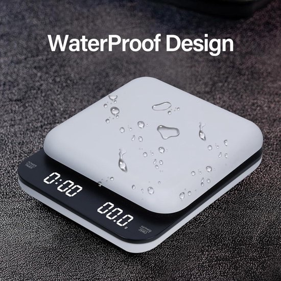 Mrs. Jones Koffieweegschaal met timer - Koffieschaal barista weegschaal ...