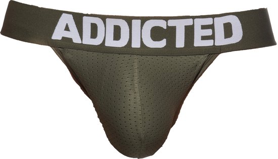 ADDICTED Push Up Mesh Jock Khaki - MAAT XL - Heren Ondergoed ...