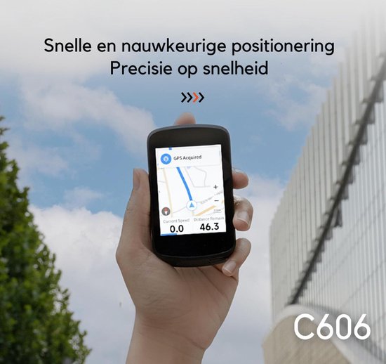 C606 Touchscreen GPS Fietscomputer Navigatie WiFi Bluetooth Gegevensoverdracht Workout... | bol