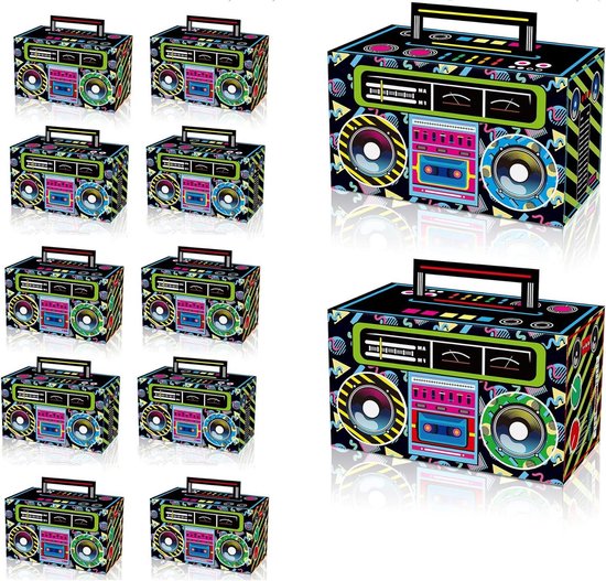 - 12 Pieces 80s Party Favor Boxes Retro Radio Decorations - Hip Hop ...