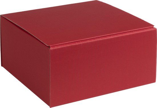 Geschenkdoos ribbelkarton 25x24x12cm ROOD (35 stuks) | bol