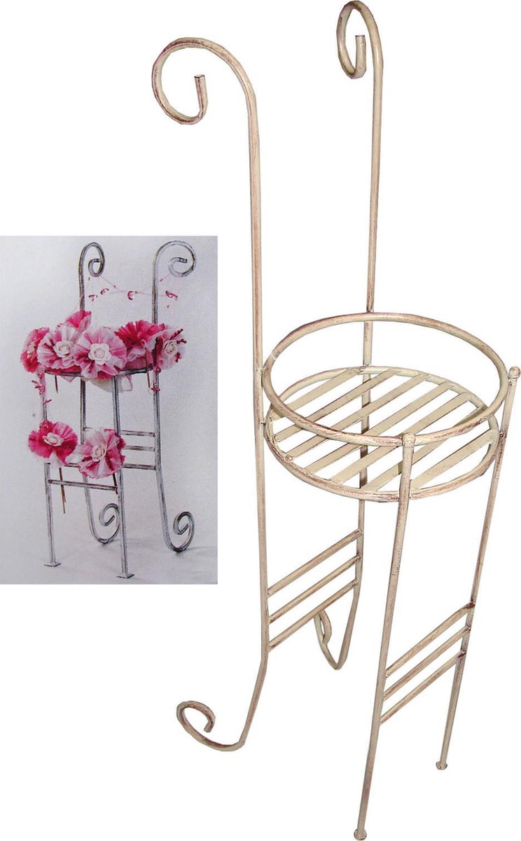 Metalen planten staander - model stoel | bol.com