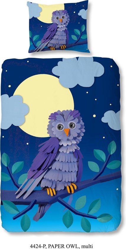 Good Morning Paper Owl Dekbedovertrek - Eenpersoons - 140x200/220 cm ...