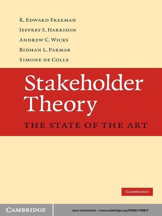 Stakeholder Theory (ebook), R. Edward Freeman | 9780511739323 | Boeken ...