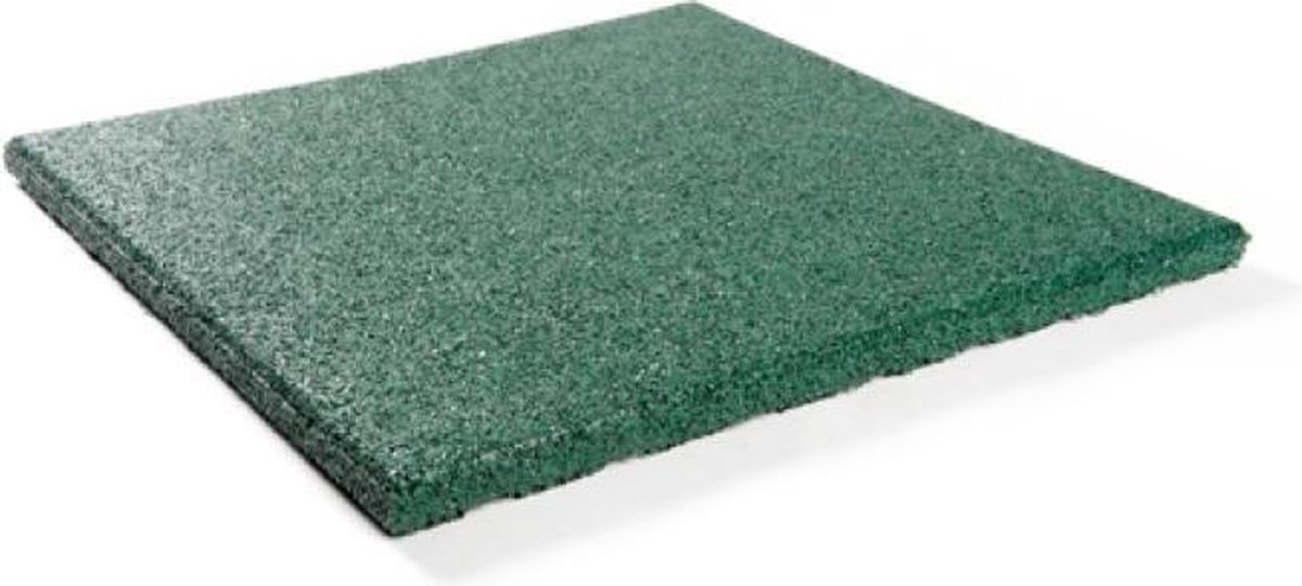 Rubber tegels 30 mm - 1 m² (4 tegels van 50 x 50 cm) - Groen | bol.com
