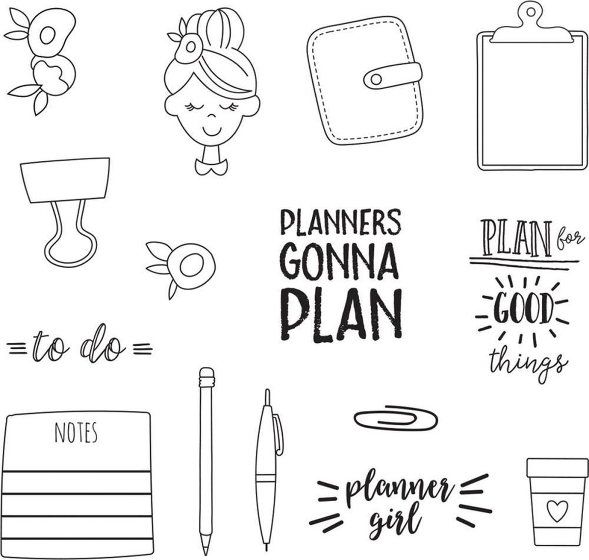 Planner stempel - Plan on it - 15 stuks | bol.com