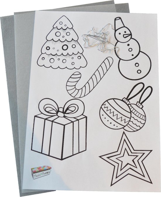 Knutselpakket krimpie dinkie krimpfolie kerstboomhangers met ...