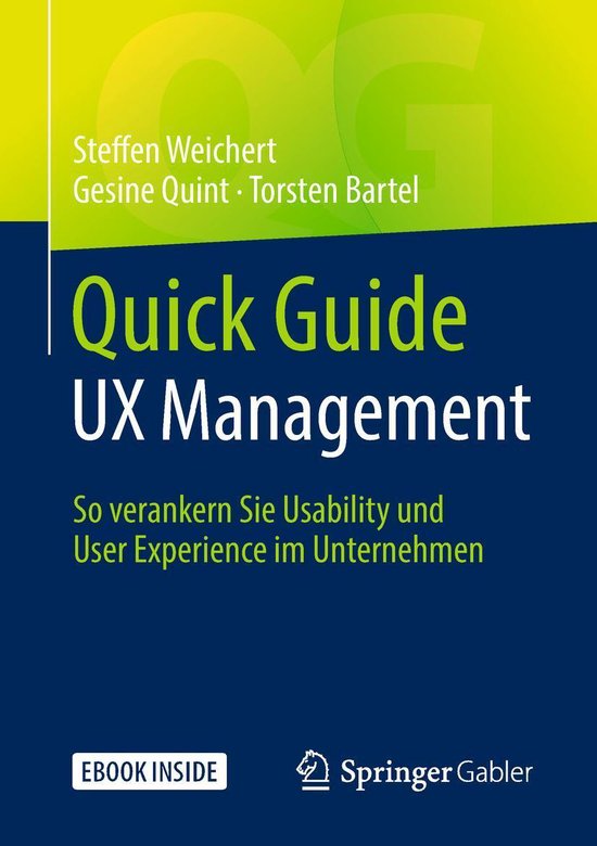 Quick Guide - Quick Guide UX Management (ebook), Steffen Weichert ...