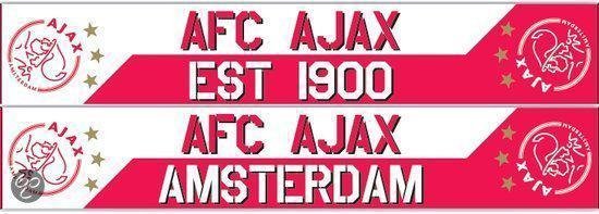 Sjaal wit-rd gebroken letters Ajax | bol