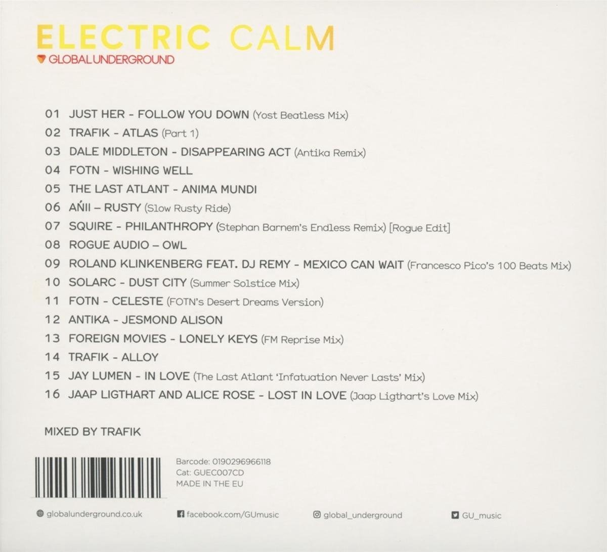 Global Underground - Electric Calm, various artists | Muziek | bol.com
