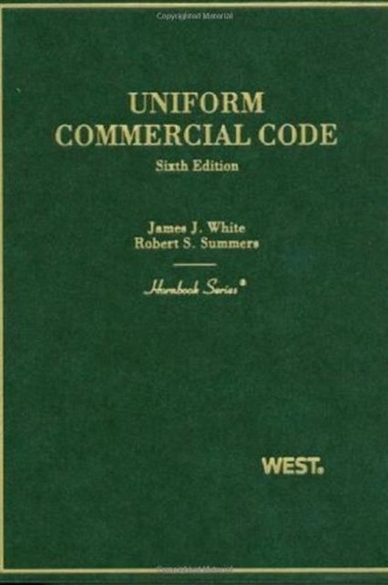 Uniform Commercial Code | 9780314926692 | James J. White | Boeken | bol.com