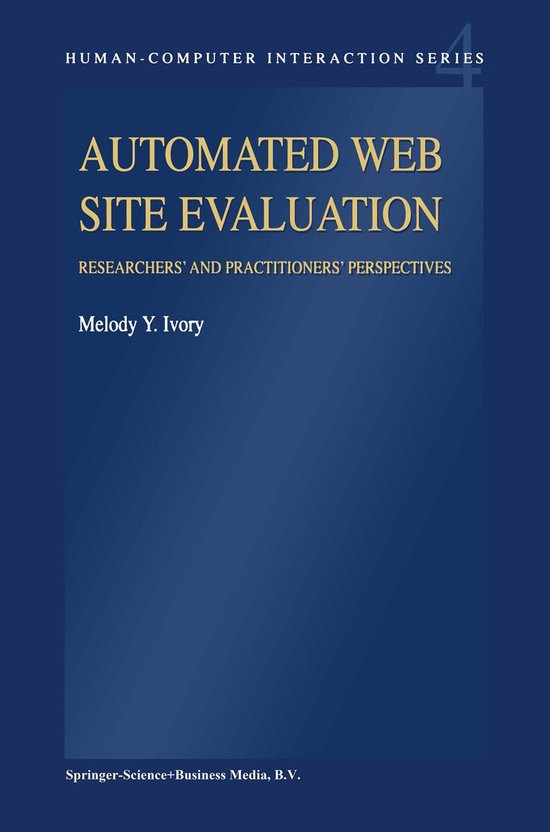 Human–Computer Interaction Series 4 - Automated Web Site Evaluation (ebook), M.Y.... | bol.com