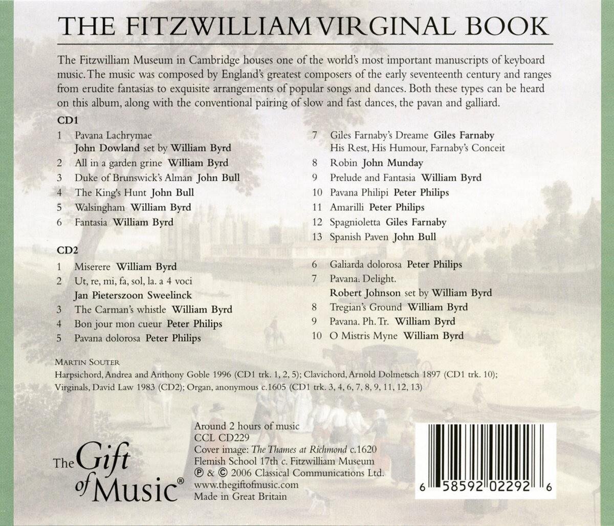 Fitzwilliam Virginal, Martin Souter | CD (album) | Muziek | bol.com