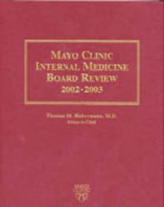 Mayo Clinic Internal Medicine Board Review 2002/2003 | 9780781738712 ...
