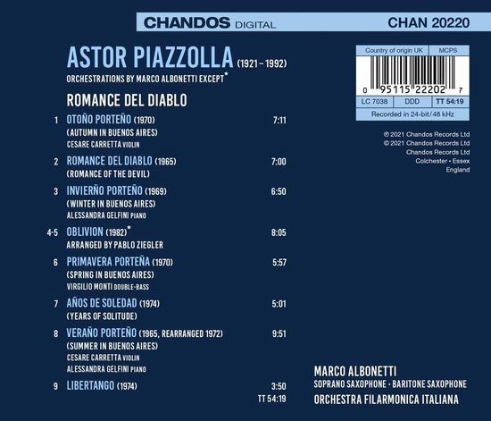 Marco Albonetti, Orchestra Filarmonica Italiana - Romance Del Diablo ...