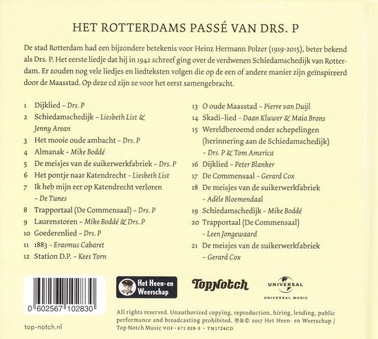 Universal Music Nederland - Het Rotterdams Passé Van Drs. P - CD - 2017 ...