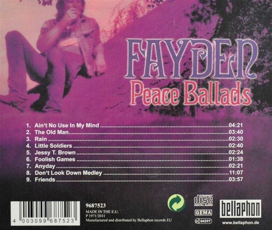 Fayden - Peace Ballads (CD), Fayden | CD (album) | Muziek | bol.com