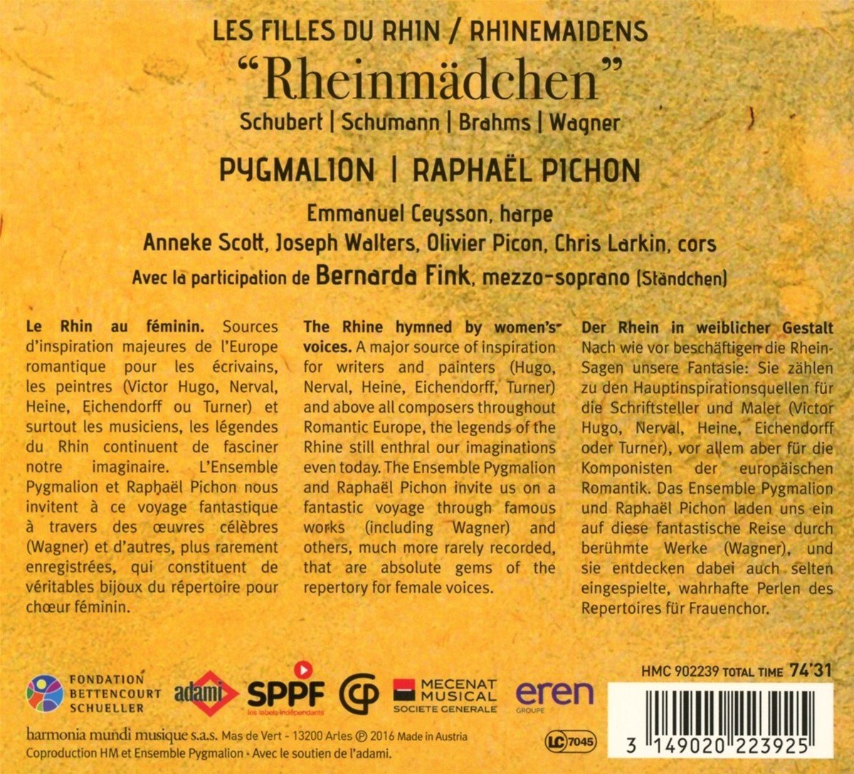 Ensemble Pygmalion - Rheinmadchen (CD), Raphaël Pichon | CD (album) | Muziek | bol.com