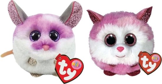 Ty - Knuffel - Teeny Puffies - Colby Mouse & Princess Husky | bol