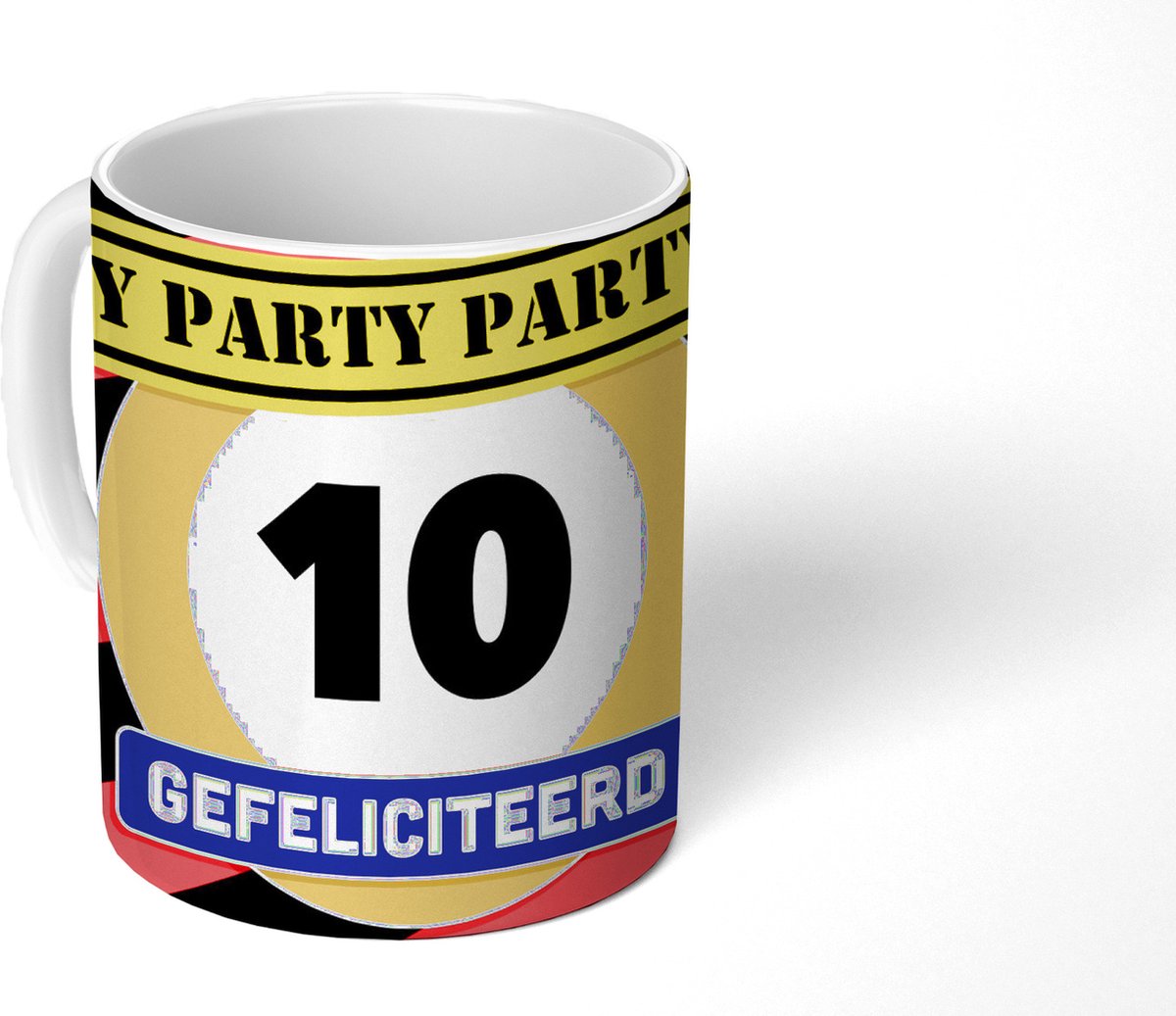 Mok - Koffiemok - Verjaardag - 10 Jaar - Gefeliciteerd - Mokken - 350 ...