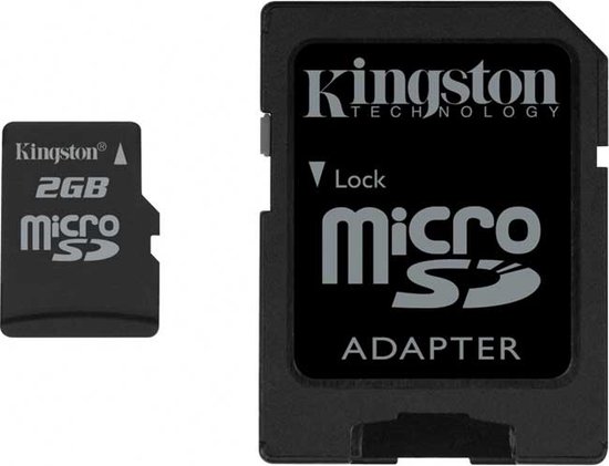 Kingston Technology 2GB microSD flashgeheugen - met adaptor | bol