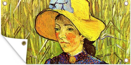 Décoration murale extérieur Paysanne au chapeau de paille jaune - Vincent van Gogh -... | bol.com