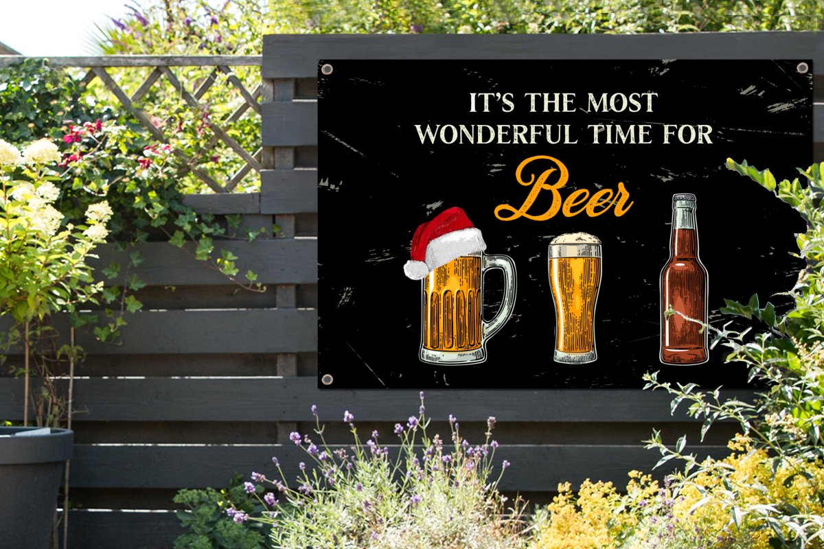 Tuinposter It's the most wonderful time for beer - Spreuken - Kerst ...