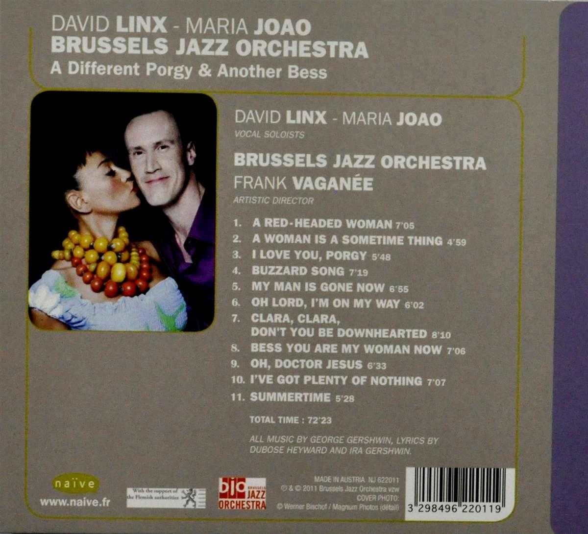 David Linx & Maria Joao - A Different Porgy & Another Bess (CD), Brussels Jazz... | bol.com