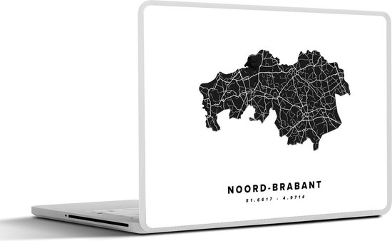 Laptop sticker - 14 inch - Noord-Brabant - Nederland - Kaart | bol.com