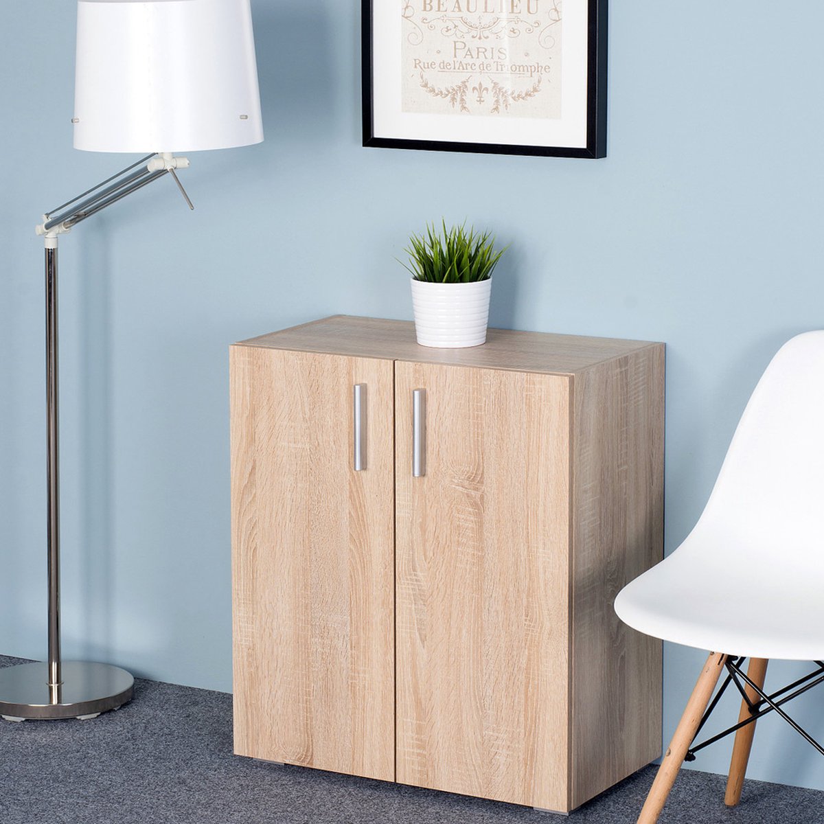 Multifunctionele kast eiken - 2 vakken | bol.com