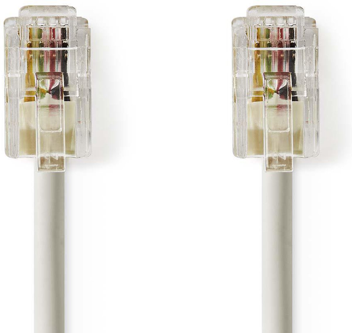 Câble téléphonique spiralé Nedis RJ10 - RJ10 / beige - 2 mètres | bol.com