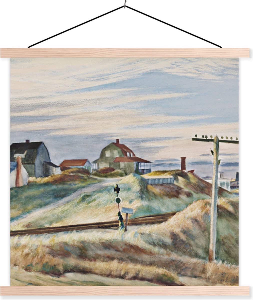 Schoolplaat - Huisjes in Noord-Truro - Edward Hopper - 60x60 cm ...
