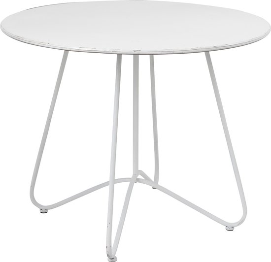 Table round metal white | bol.com