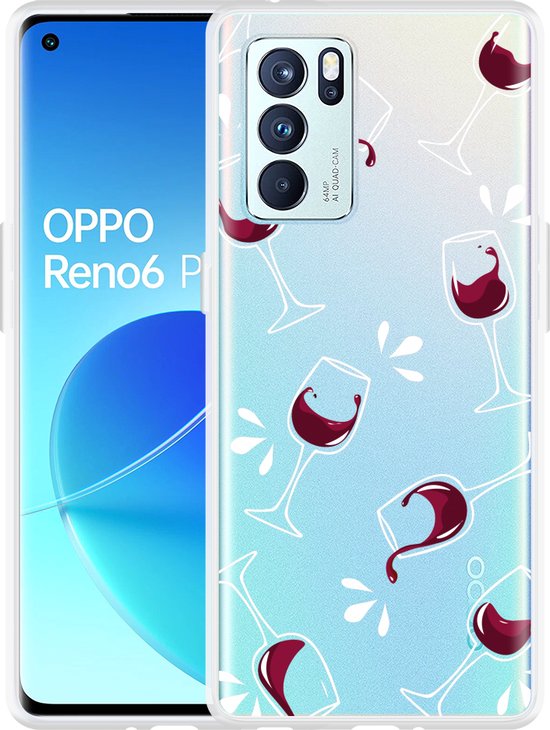 Oppo Reno6 Pro 5G Hoesje Wine not? - Designed by Cazy | bol.com