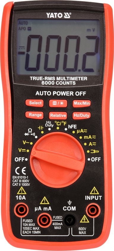 YATO Multimeter met RMS functie - automatisch bereik | bol