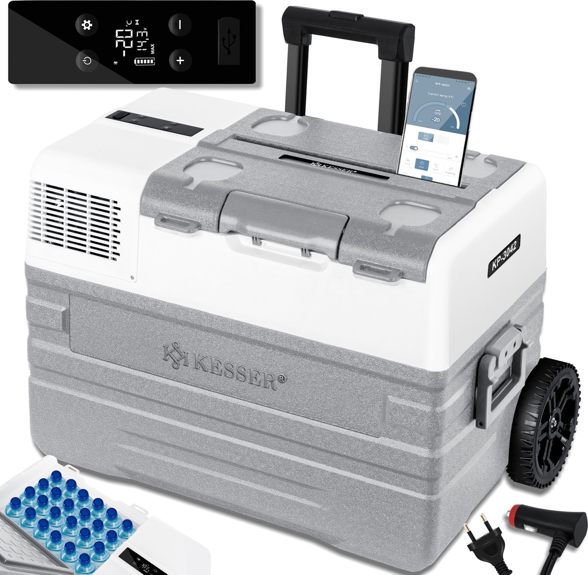 KESSER® Compressor Koelbox Elektrische Vriezer, met APP-bediening USB-aansluiting... | bol.com