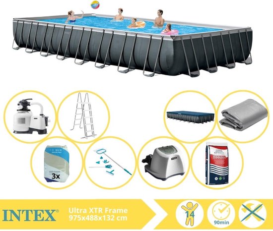 Intex Ultra XTR Frame Piscine - Piscine Hors Sol - 975x488x132 cm ...