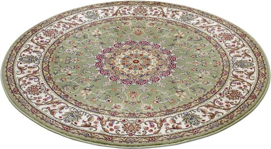 Rond perzisch tapijt - Zuhr groen 160 cm rond | bol