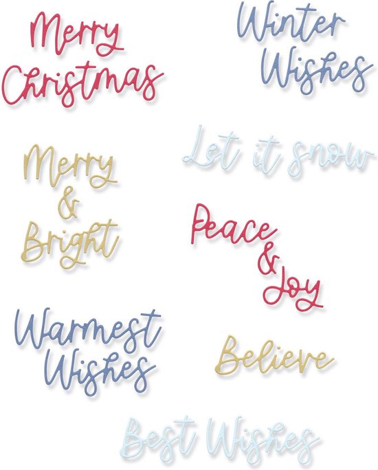 Sizzix Thinlits Die Set Variety Sentiments #2 | bol